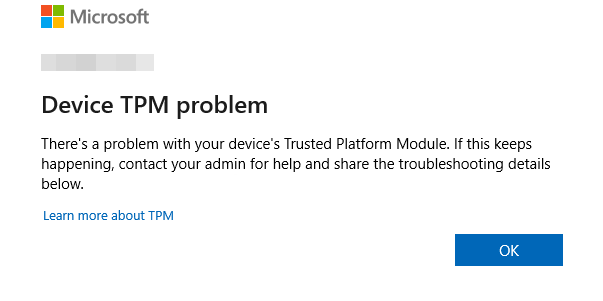 Device TPM Problem – V2 Cloud